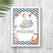 Nautical Welcome Printable Sign, Nautical Baby Shower, Sailboat Sign ...