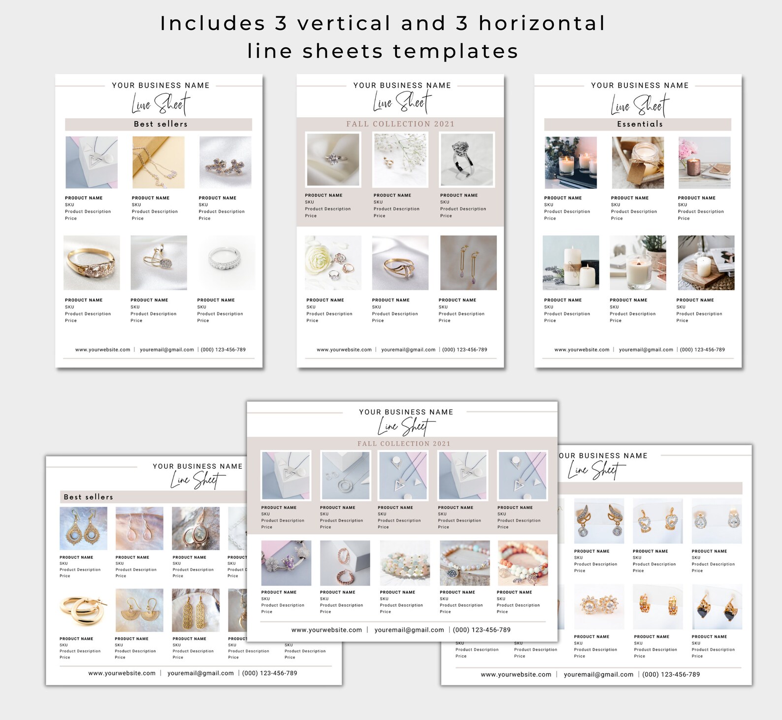 Modern Line Sheet Template, Retail Product Sheet, Price List Template ...