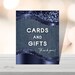 Denim Cards and Gifts Printable Sign 8x10 Sign Glitter Navy - Etsy