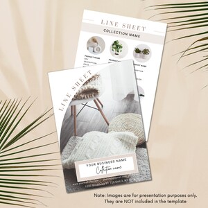 Line Sheet for Wholesale, Product Sales Sheet, Wholesale Template ...