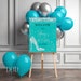 Diamonds Birthday Welcome Sign, Teal & Silver Diamonds High Heel Theme ...