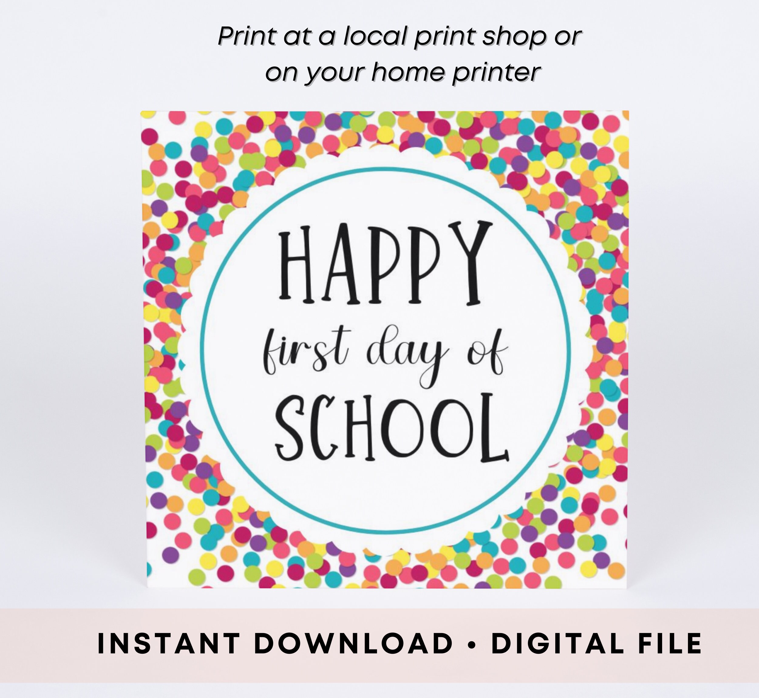 Printable Happy First Day of School Tag INSTANT DOWNLOAD - Etsy