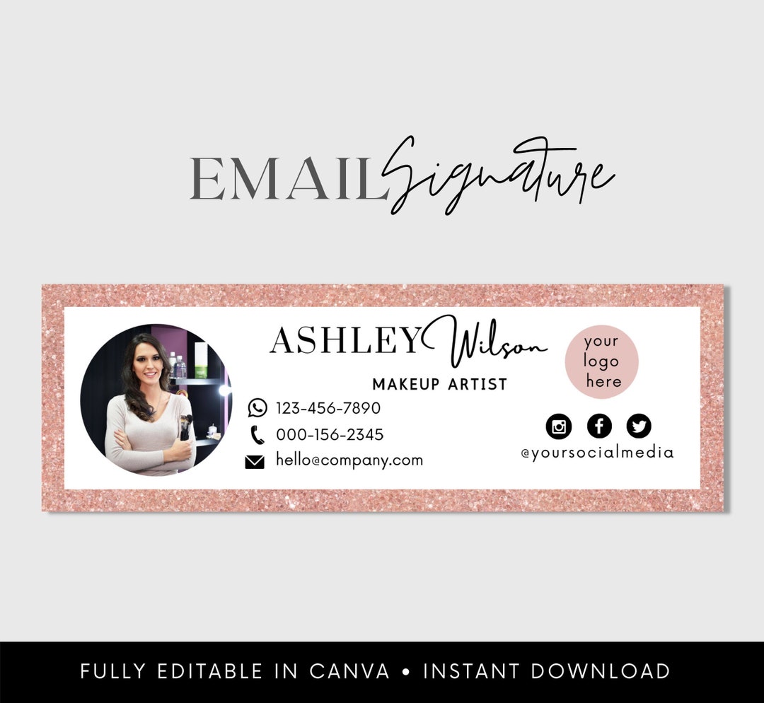 Email Signature Template Logo, Glitter Email Signature, Email Signature ...