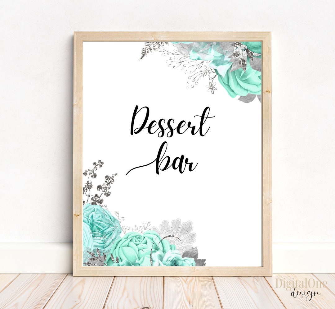 Dessert Bar Sign Printable, Birthday Party Dessert Table Sign, Baby ...