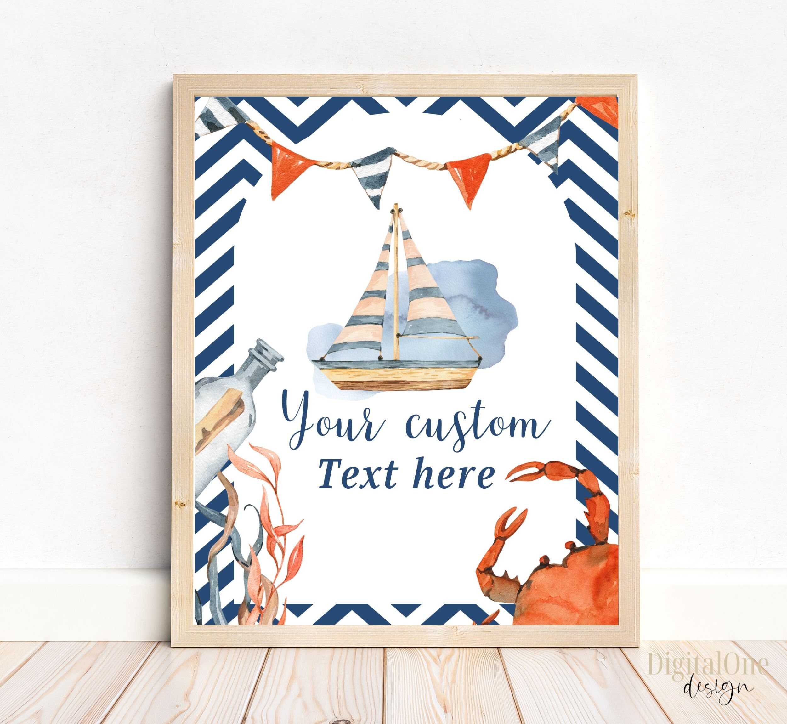 Nautical Party Custom Printable Sign Nautical Theme Boats - Etsy UK