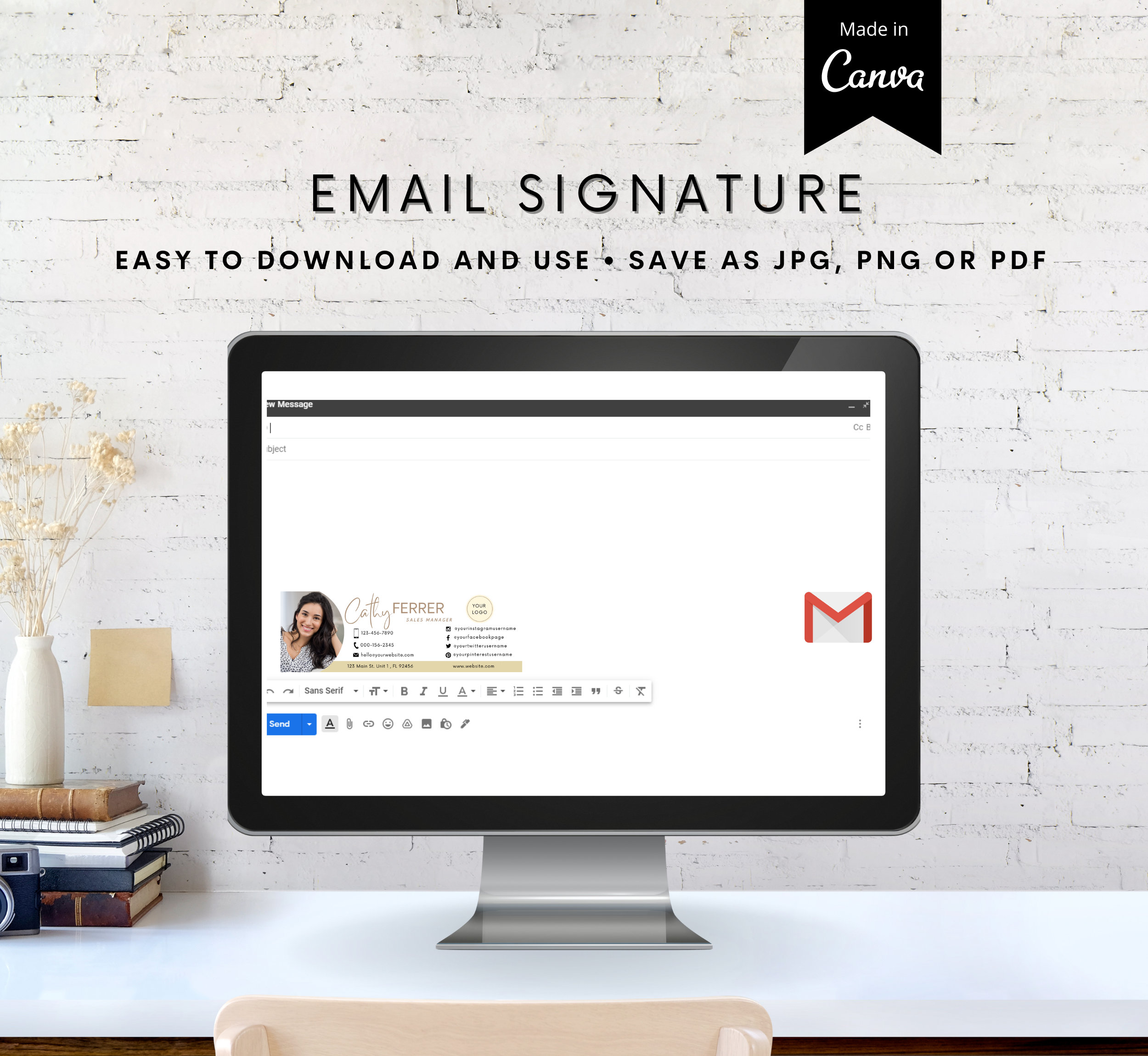 Email Signature Template, Professional Email Signature, Signature ...