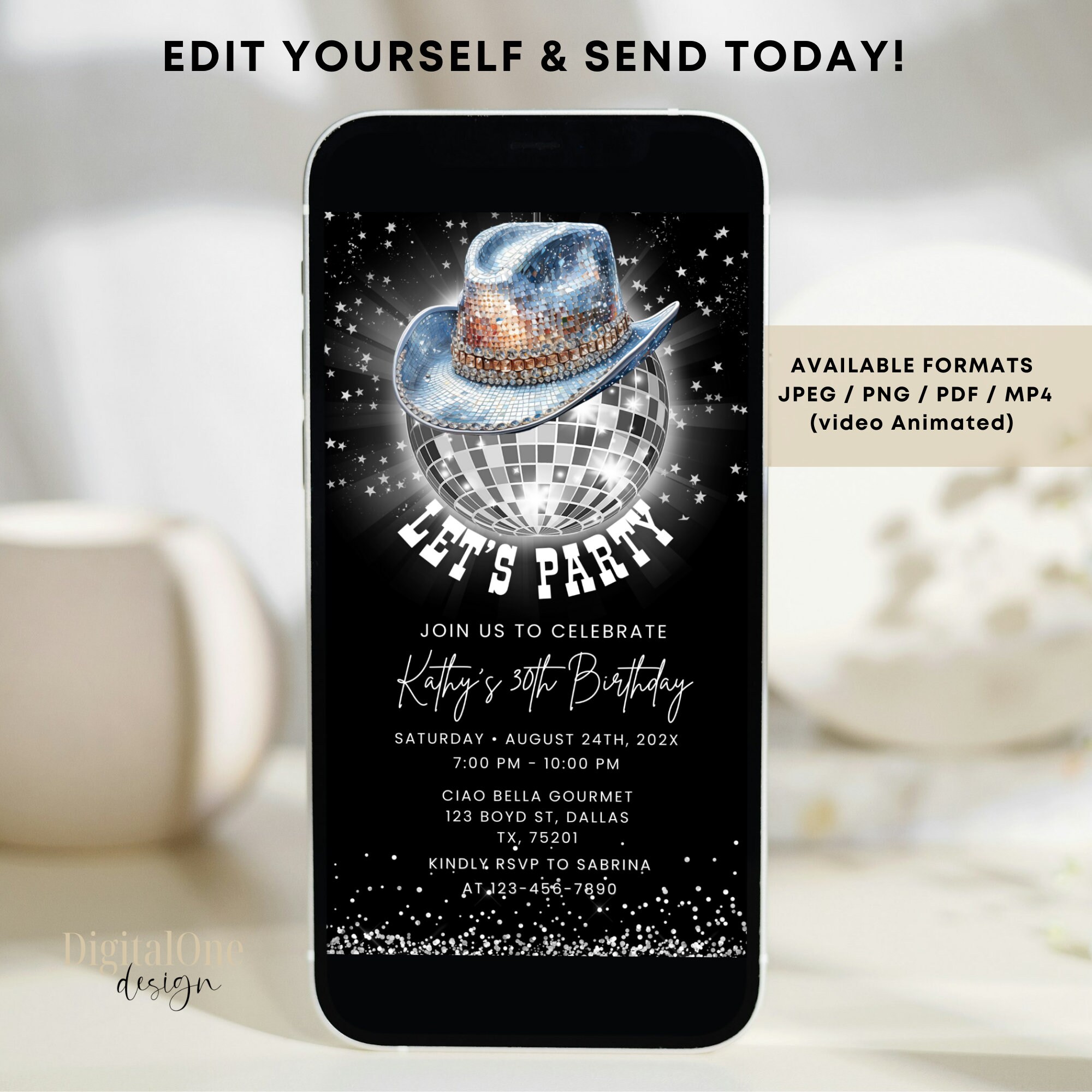 Disco Western Birthday Welcome Sign, Disco Party Cowgirl & Cowboy Theme ...