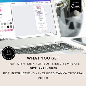 Pink Bow Disco Ball Menu Cards Template, Coquette Ribbon & Disco Ball ...