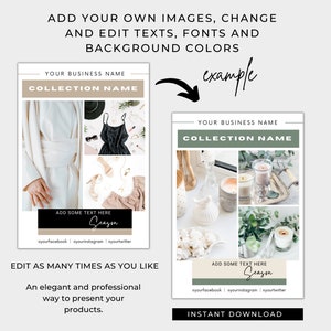 Line Sheet Template, Wholesale Pricing Template, Editable Price List ...