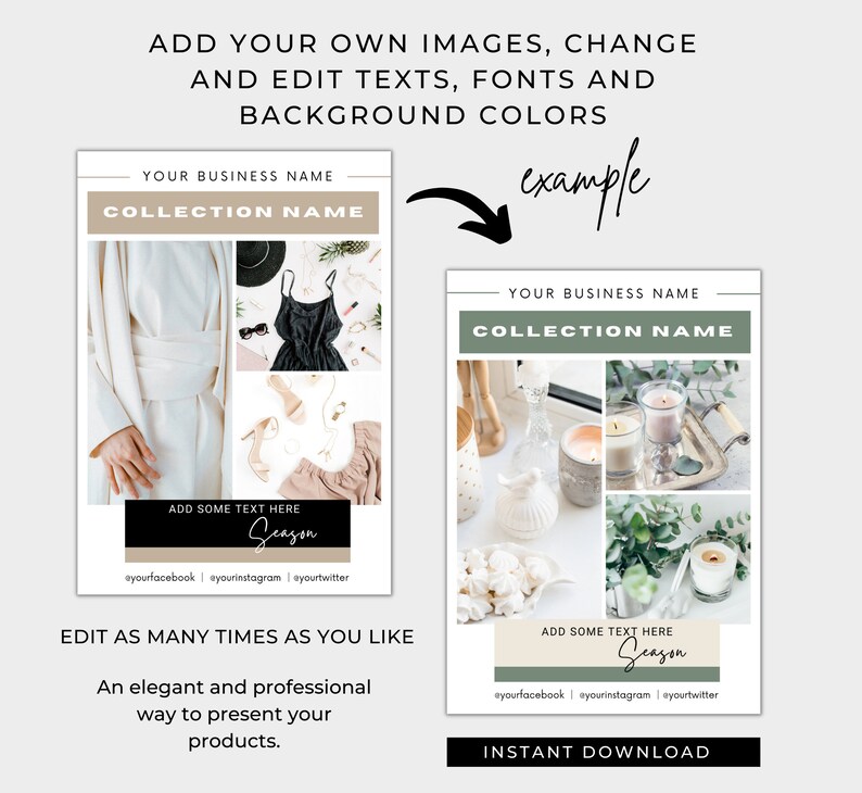 Line Sheet Template, Wholesale Pricing Template, Editable Price List ...