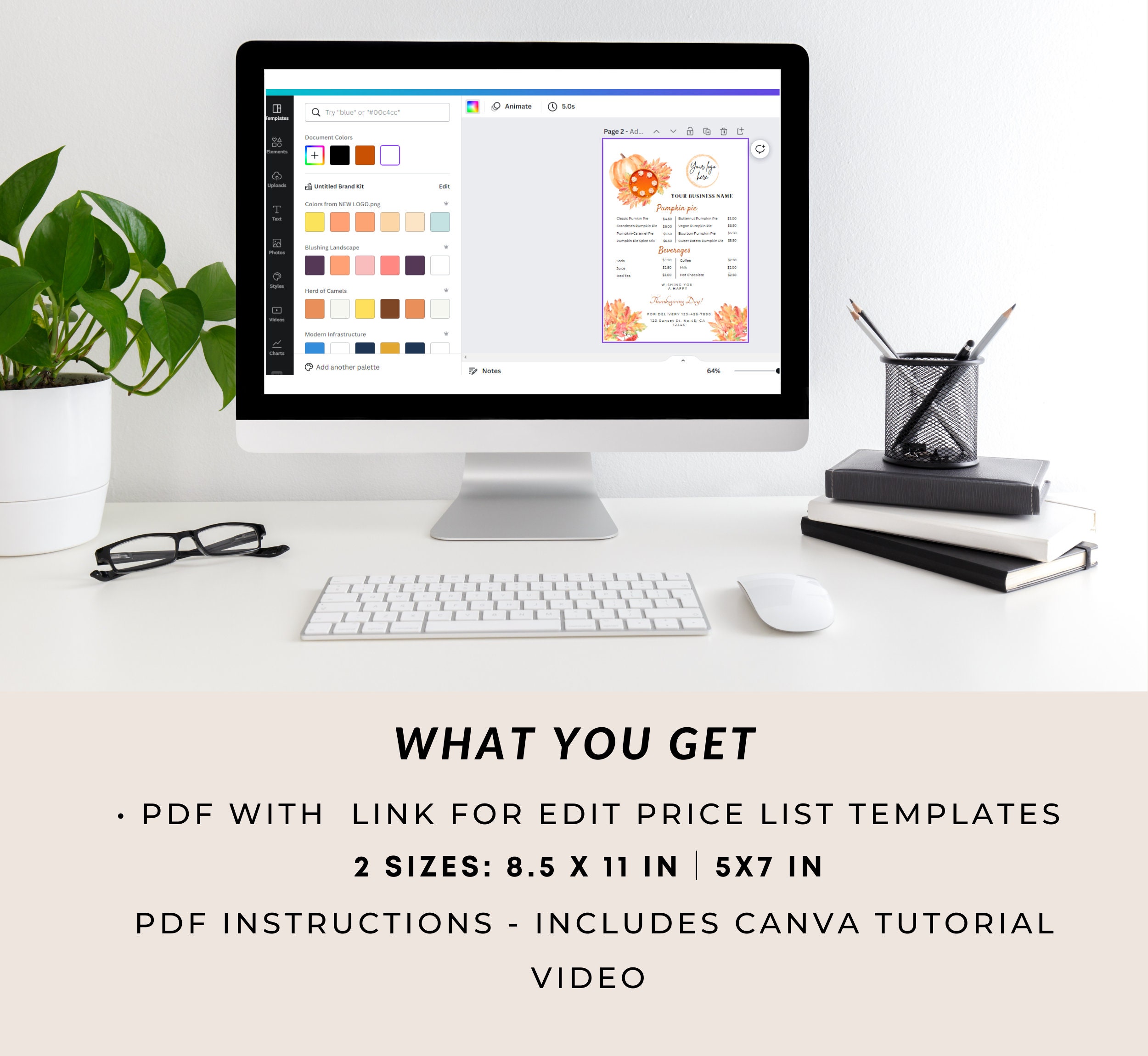 Macarons Price List Template, DIY Bakery Menu, Pastry Dessert Pricing ...