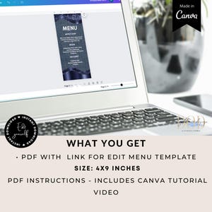 Denim Menu Cards Template, Denim Glitter Birthday Party Menu Card ...