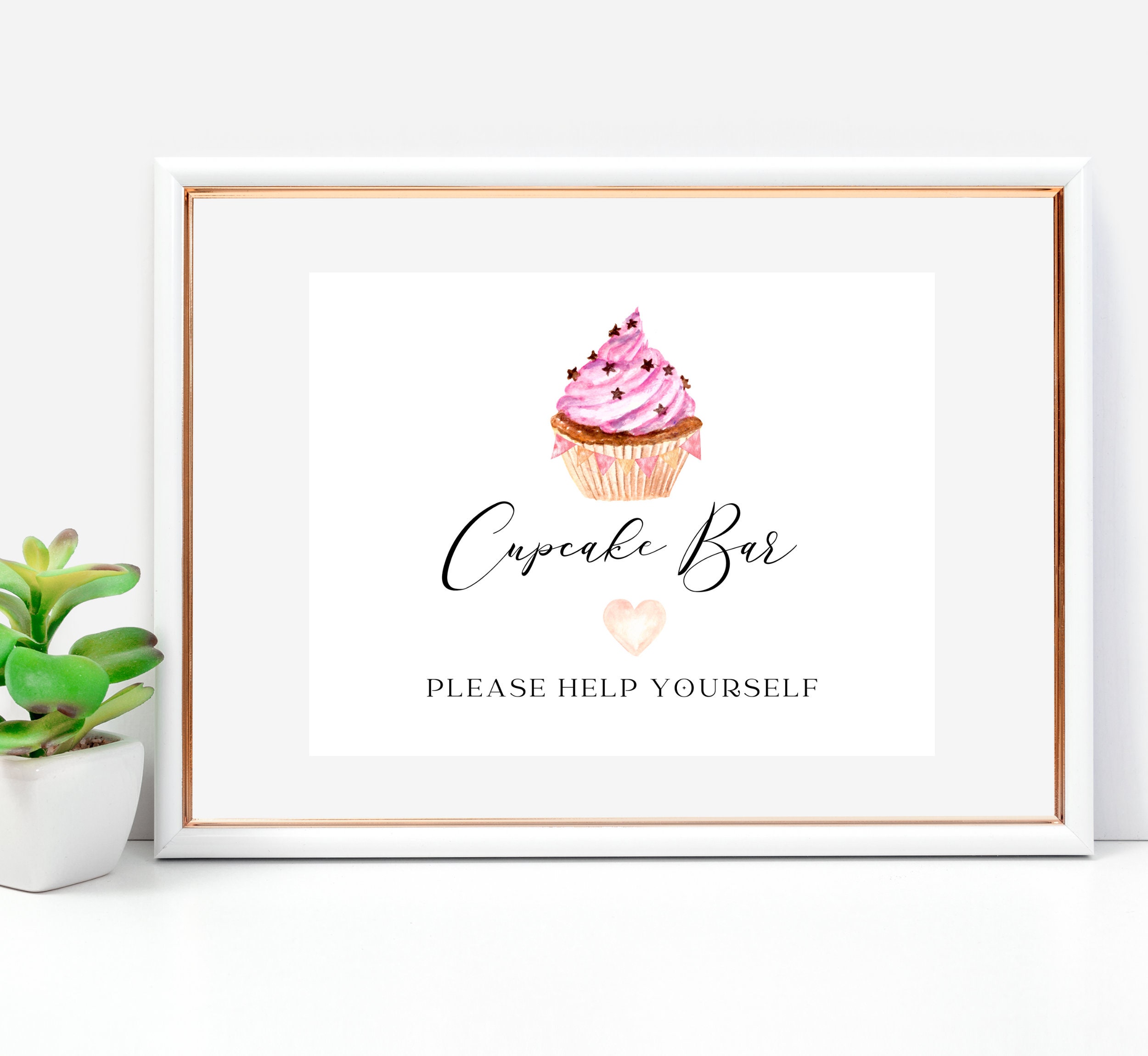 Instant Download Cupcake Bar Sign Cupcake Table Sign - Etsy
