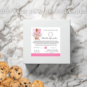 Cottage Law Baking Template, Customizable Ingredients Food Labels for ...