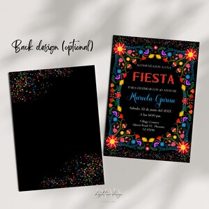 Spanish Fiesta Birthday Invitation, Mexican Floral and Confetti Theme ...
