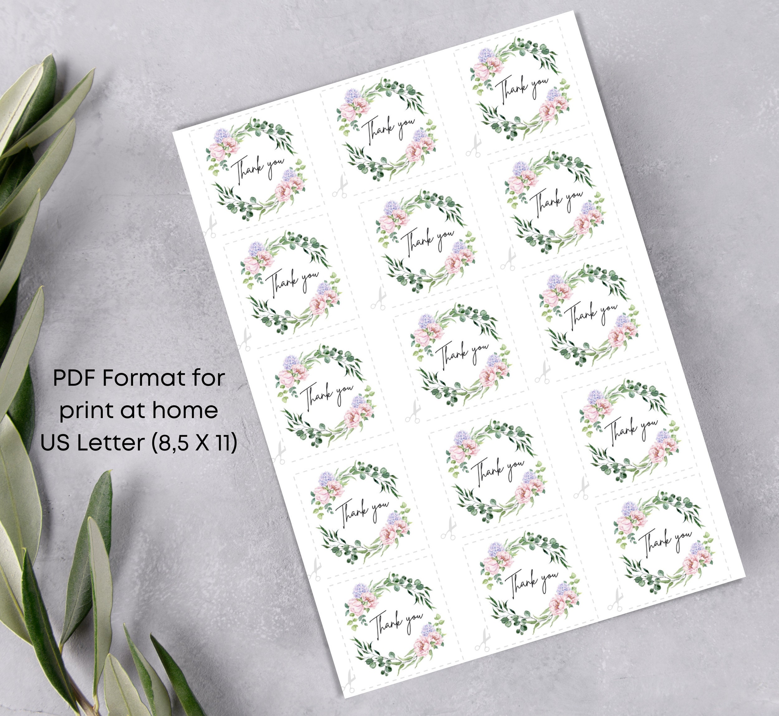 Printable Thank You Stickers Thank You Stickers for Small - Etsy