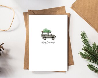 Land Rover Christmas Card - Etsy