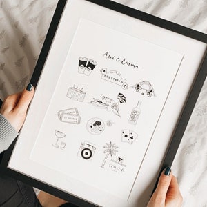 Bespoke Best Friend Timeline | Hand Drawn Illustrations | Unique Best ...