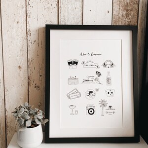 Bespoke Best Friend Timeline | Hand Drawn Illustrations | Unique Best ...