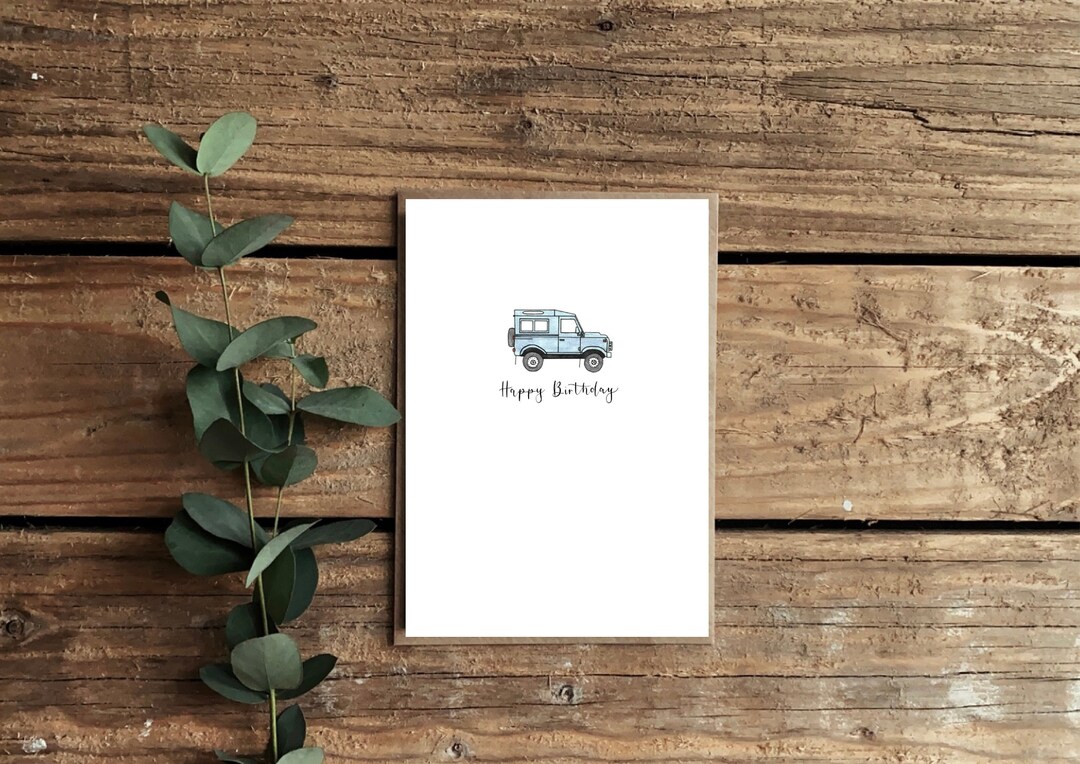 Land Rover Birthday Card Personalised With Name Happy Birthday dad ...