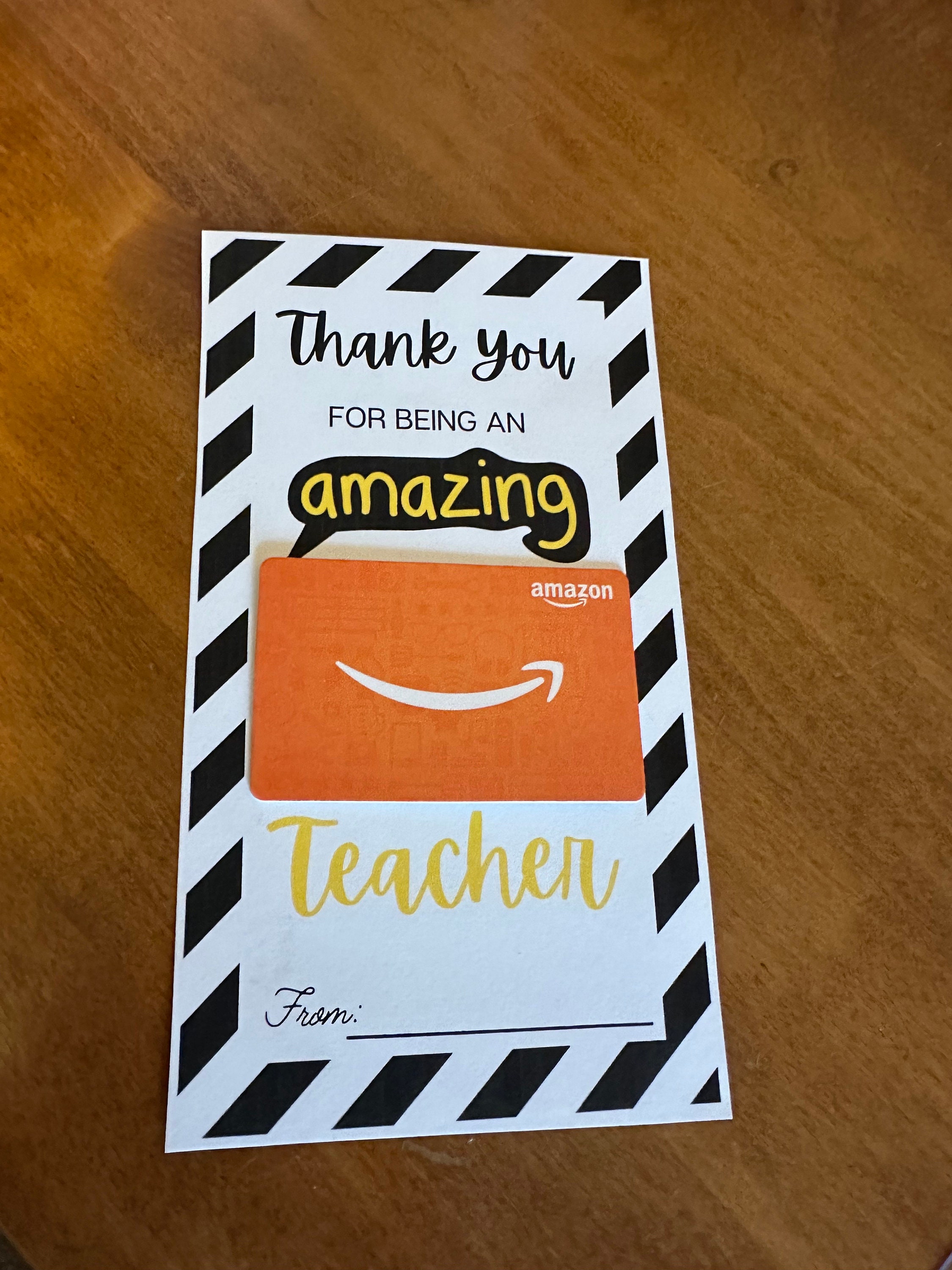 Printable Bundle Teacher Appreciation Gift Card Holder, Gift Card ...