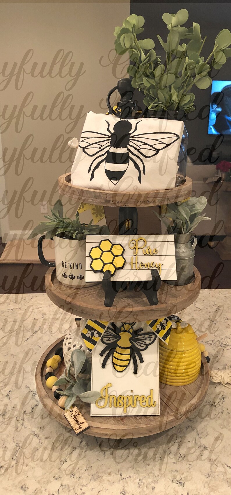 Bee Tier Tray SVG, Honey Bee Tier Tray, Honey Bee Tier Tray SVG. - Etsy