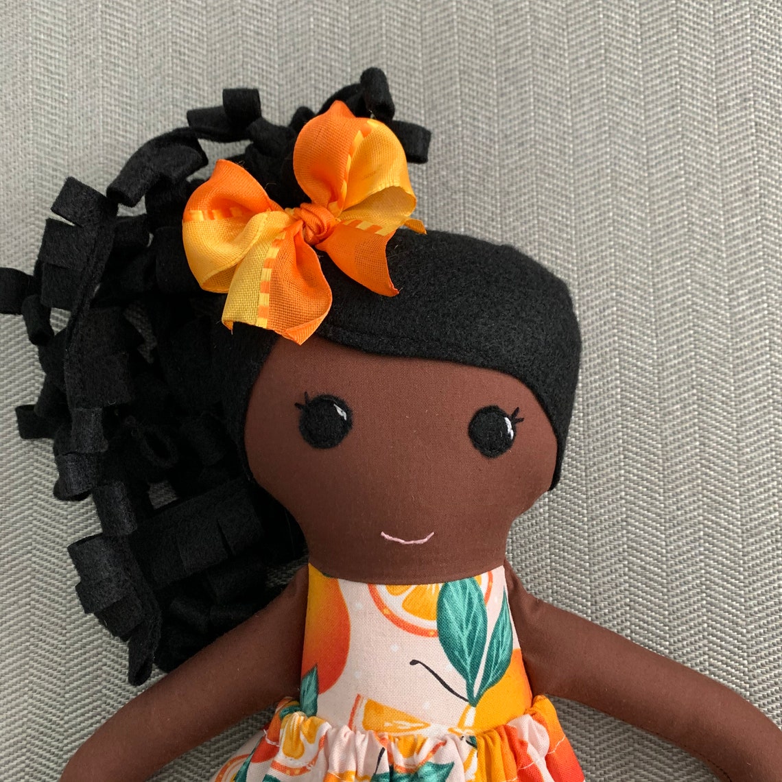 Black Doll, Brown Skinned Doll, POC Doll, Dark Skinned Fabric Doll ...