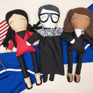 AOC Alexandria Ocasio-cortez Doll, Embroidered Plush Stuffed Doll - Etsy