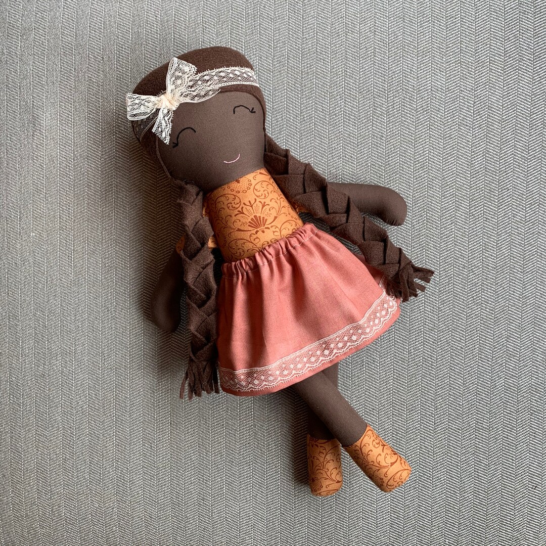 Brown Skinned Doll, POC Doll, Dark Skinned Fabric Doll, Black Doll ...