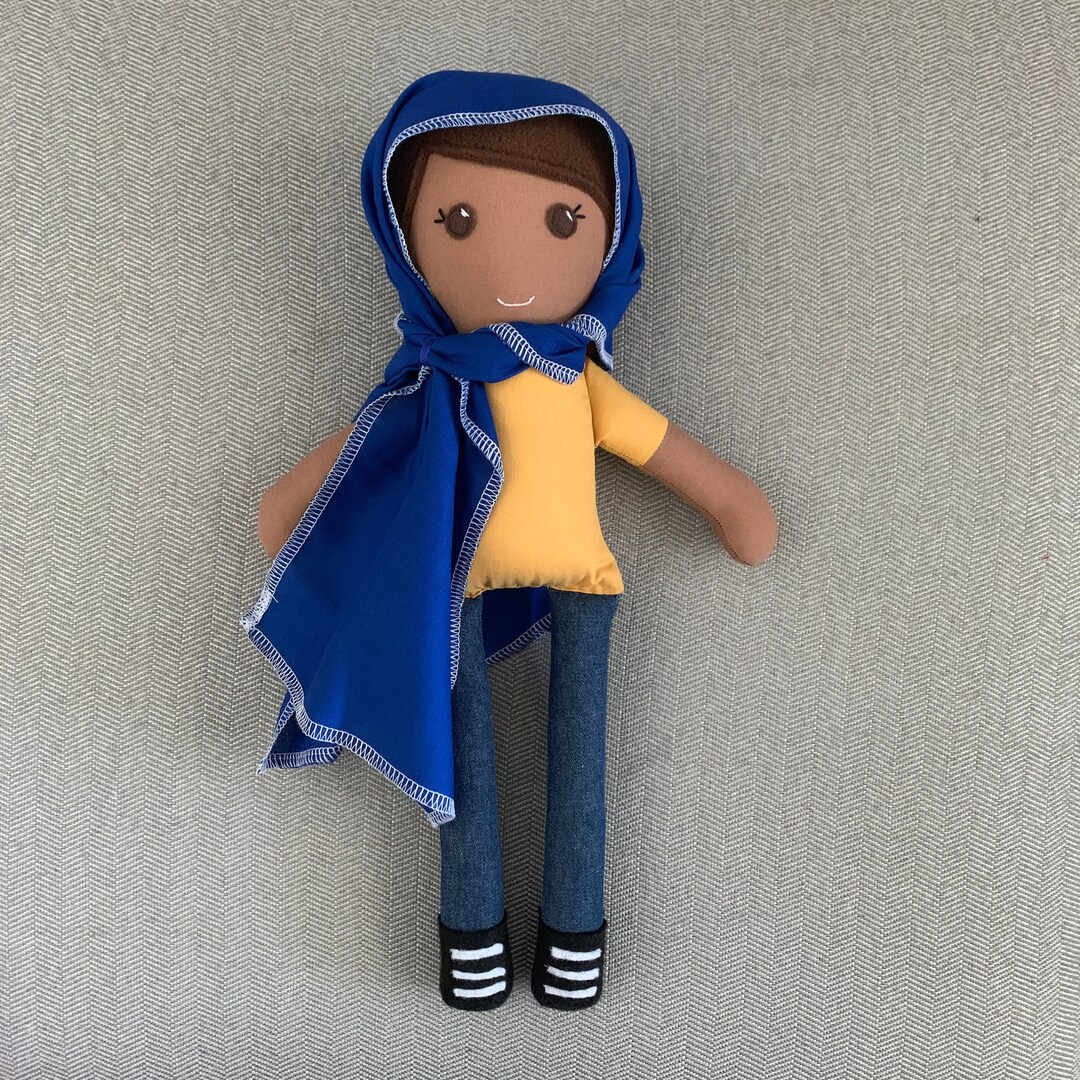 Muslin Doll, Pakistani Doll, Hijab Doll, Head Scarf Doll, Brown Skinned ...