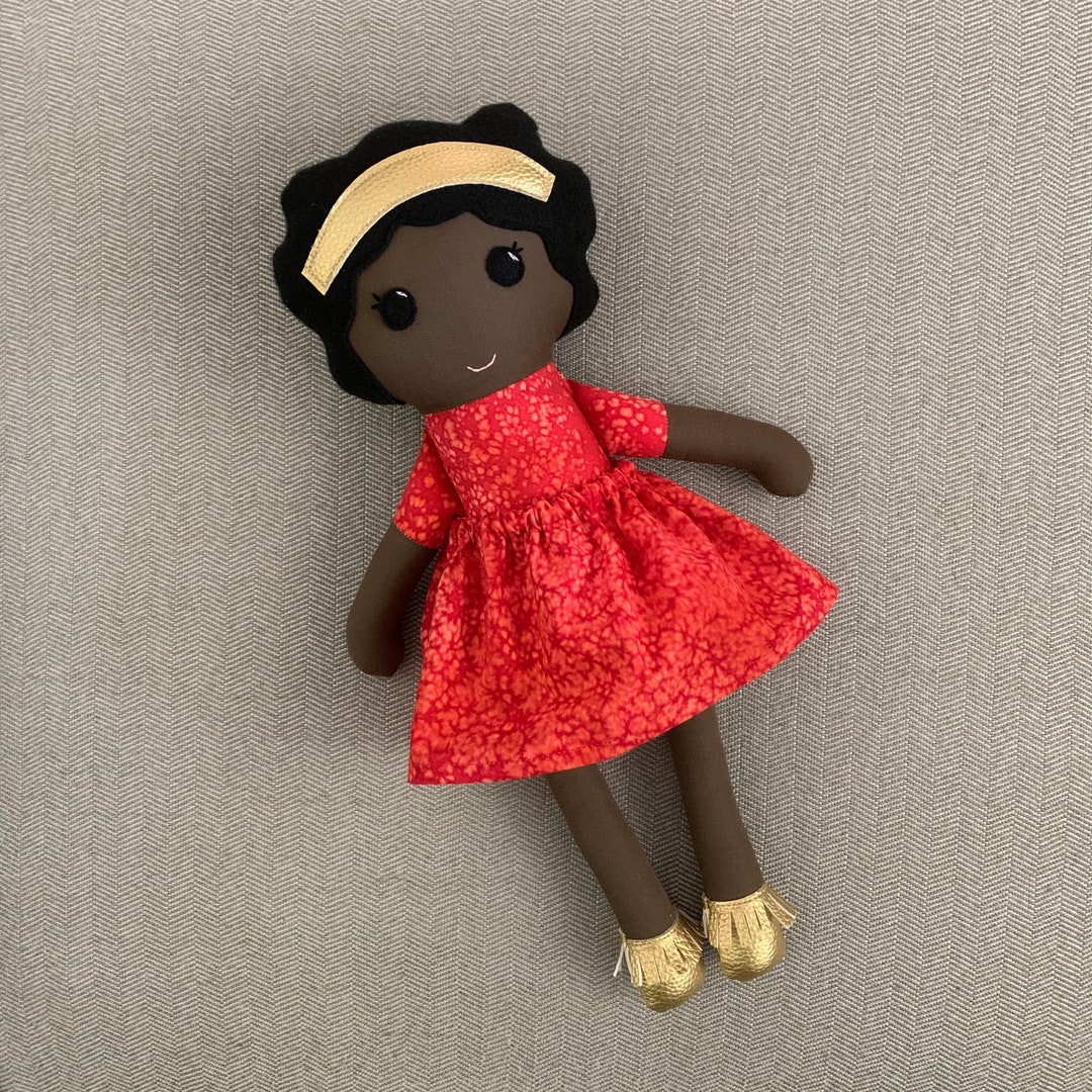 Brown Skinned Doll, POC Doll, Dark Skinned Fabric Doll, Black Doll ...