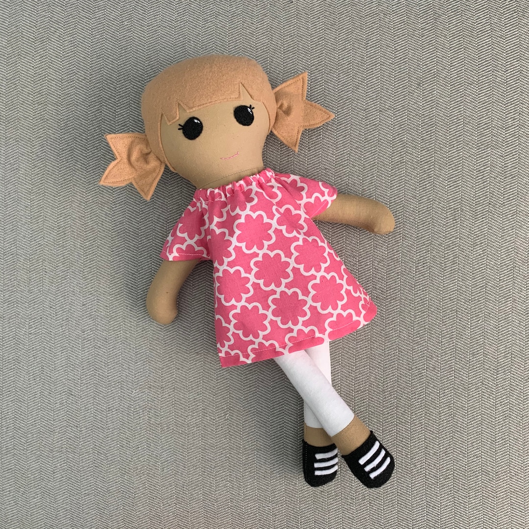 Brown Skinned Doll, POC Doll, Dark Skinned Fabric Doll, Modern Rag Doll ...