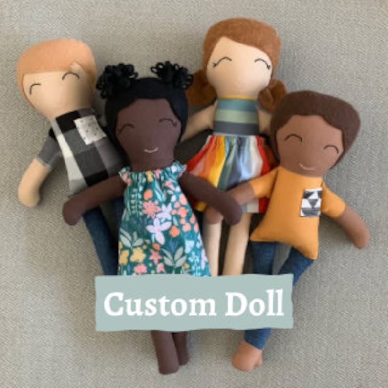 Custom Cloth Doll, Mixed Race, Brown Skinned, OOAK 17-inch - Etsy Australia