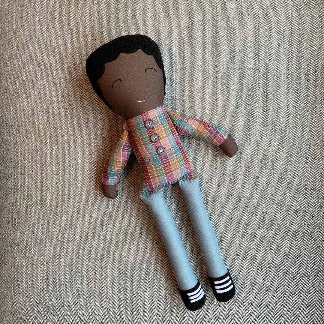 Multiracial Doll, Brown Skinned Doll, POC Doll, Dark Skinned Fabric ...