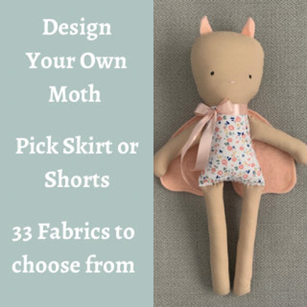 Moth Doll Custom Lovey Moth Plushy Design Your Own Woodland Whimsical ...
