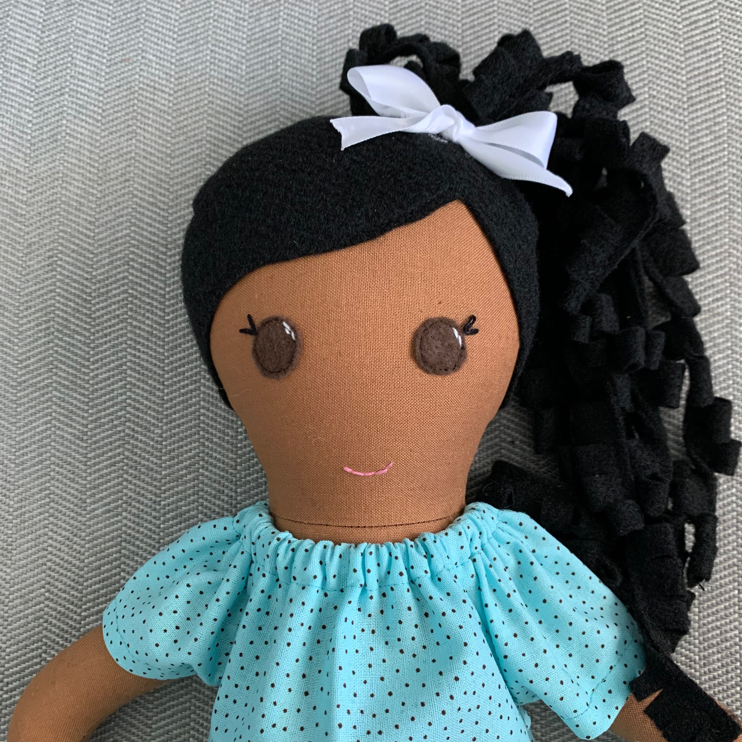 Multiracial Doll, Brown Skinned Doll, POC Doll, Dark Skinned Fabric ...
