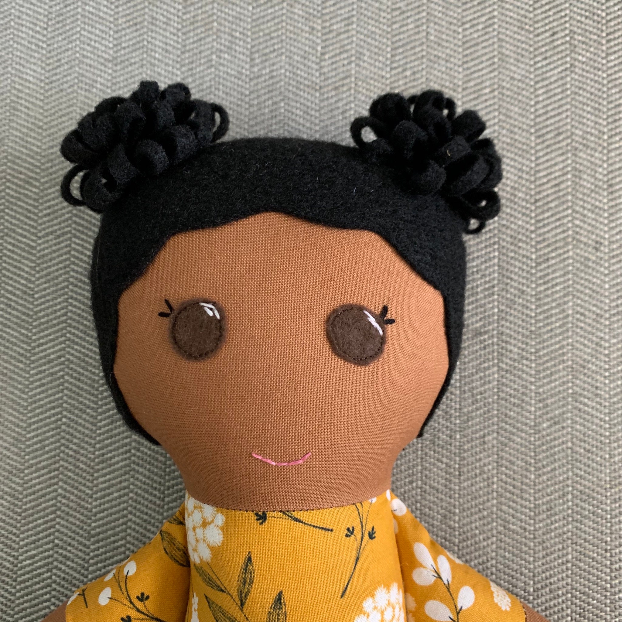 Brown Skinned Doll, POC Doll, Dark Skinned Fabric Doll, Black Doll ...
