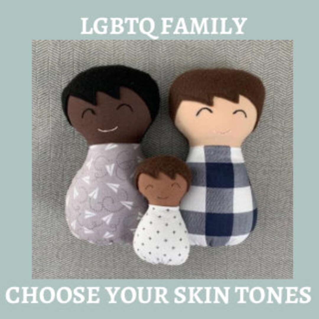 LGBTQ Family, Gay Family, Rainbow Family, Daddy Doll Set, Gay Doll, Two ...