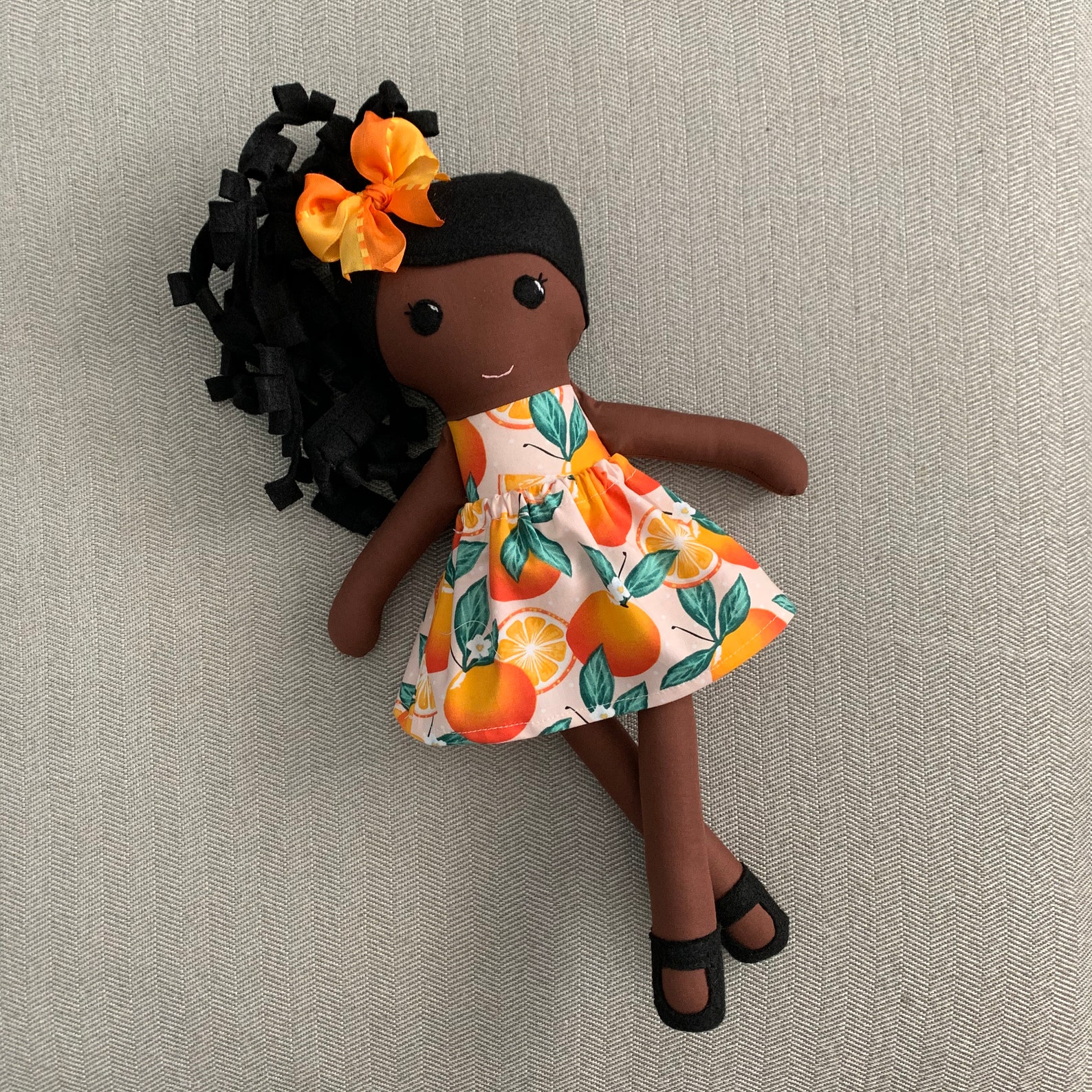 Black Doll, Brown Skinned Doll, POC Doll, Dark Skinned Fabric Doll ...
