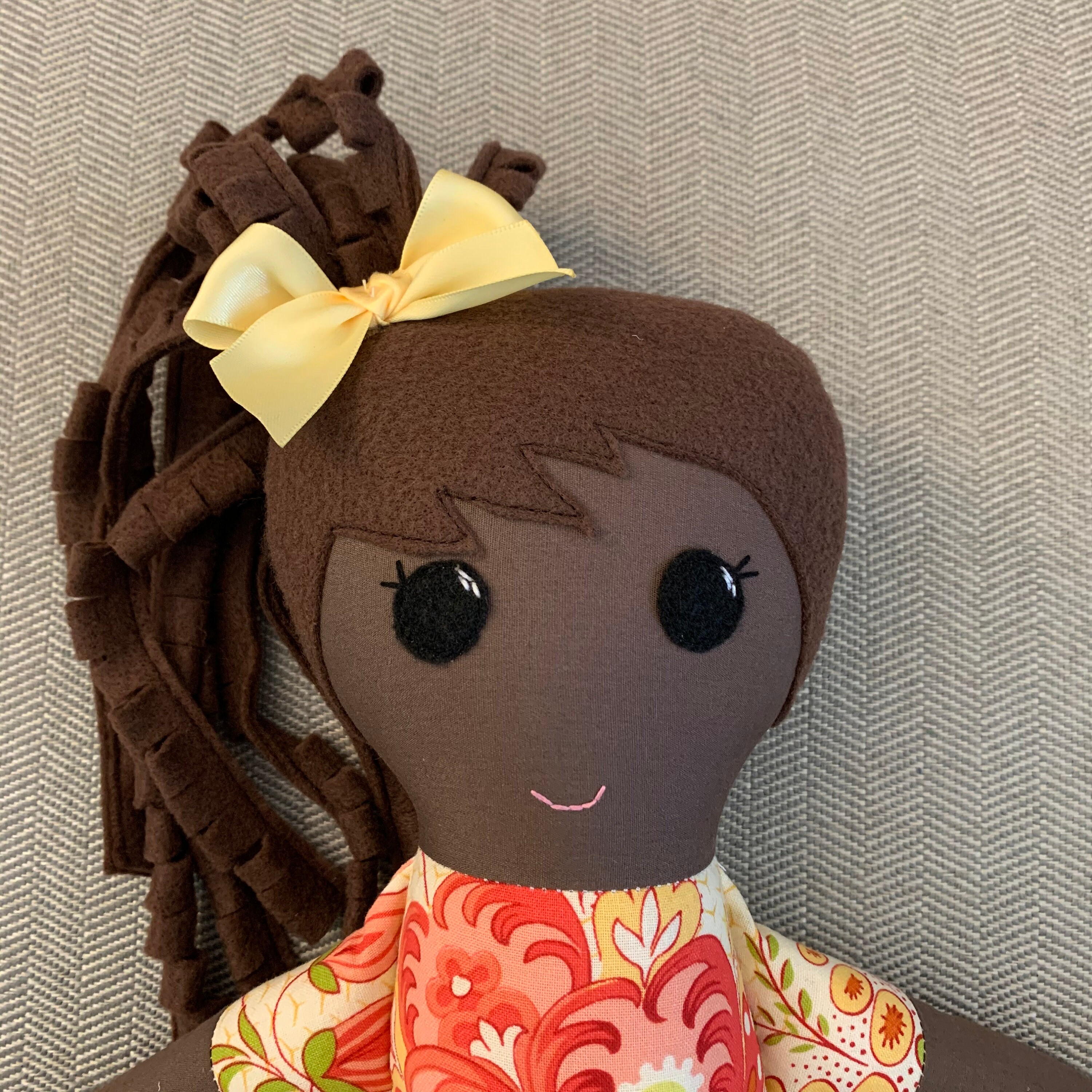 Brown Skinned Doll POC Doll Dark Skinned Fabric Doll Black | Etsy