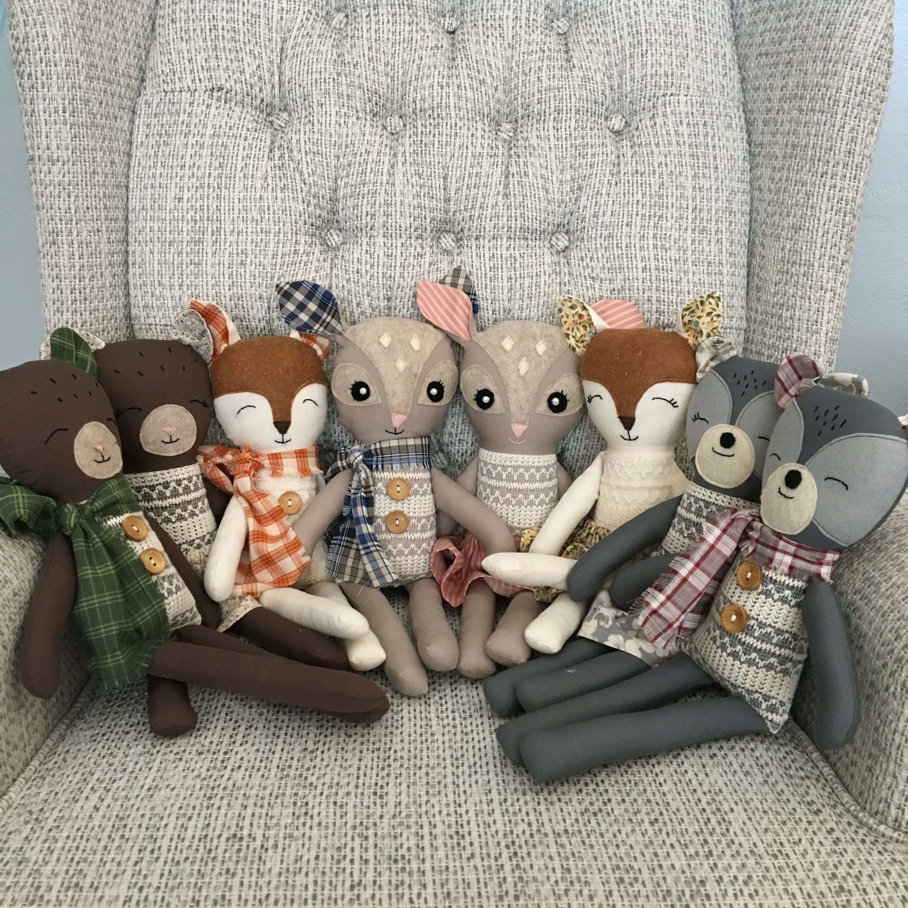 Vixen Fox Cloth Doll, Heirloom Fabric Fox, Modern Vixen Fox Doll ...