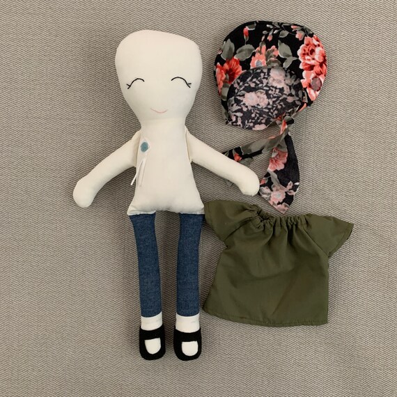 Child Cancer Doll Medical Doll Bald Doll Childhood Cancer - Etsy