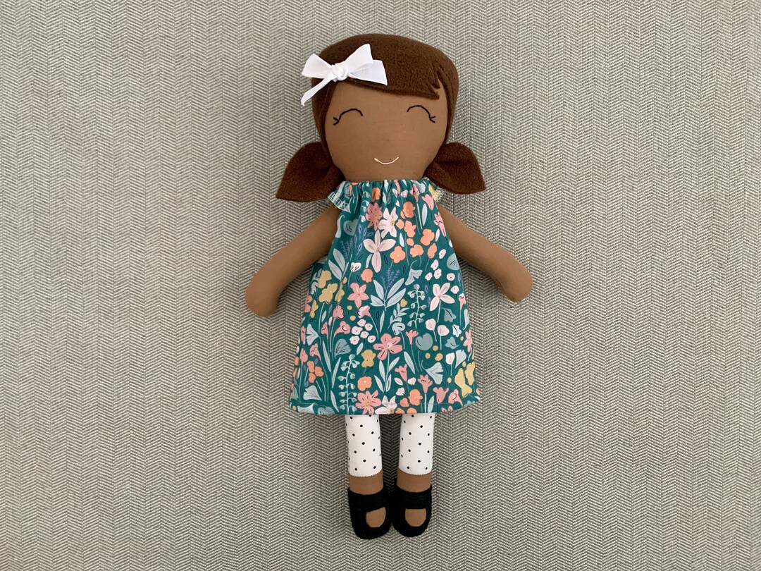 Brown Skinned Doll, POC Doll, Dark Skinned Fabric Doll, Modern Rag Doll ...