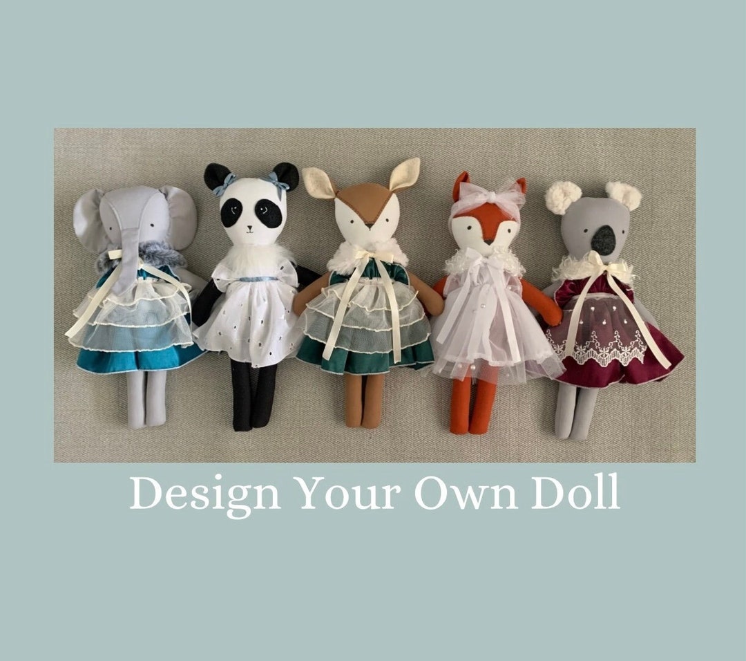 Custom Animal Doll Lovey Design Your Own Animal Mouse Rabbit Deer Bear ...