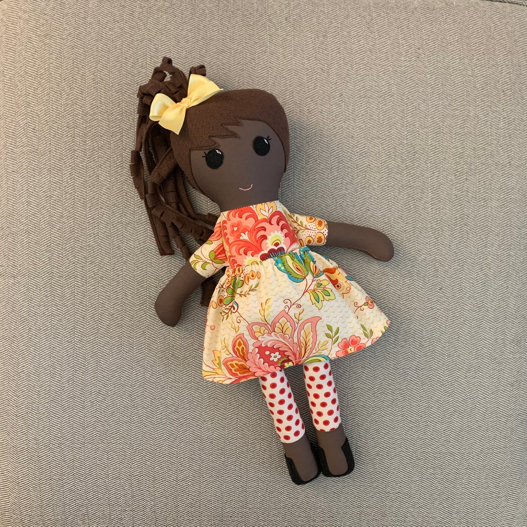 Brown Skinned Doll POC Doll Dark Skinned Fabric Doll Black - Etsy