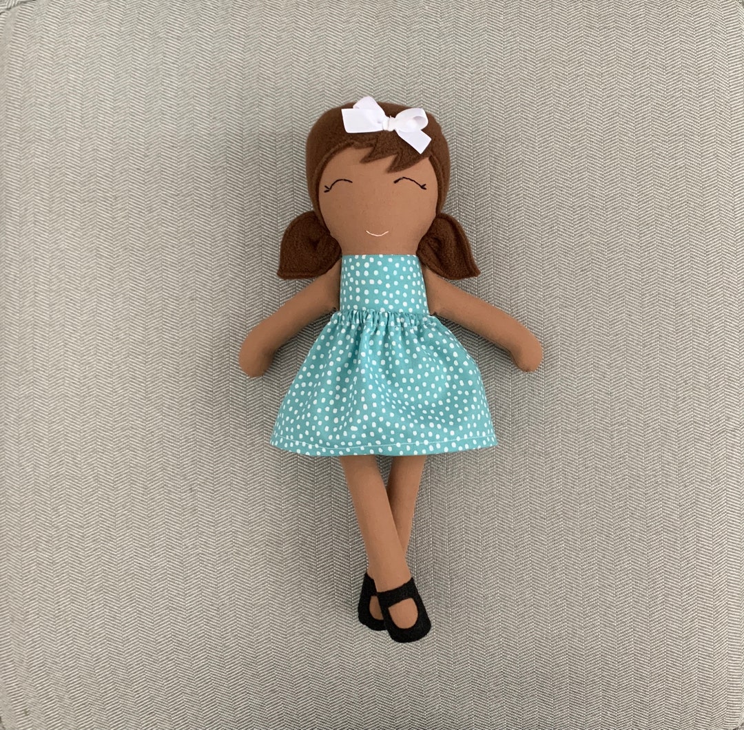 Brown Skinned Doll, POC Doll, Dark Skinned Fabric Doll, Modern Rag Doll ...