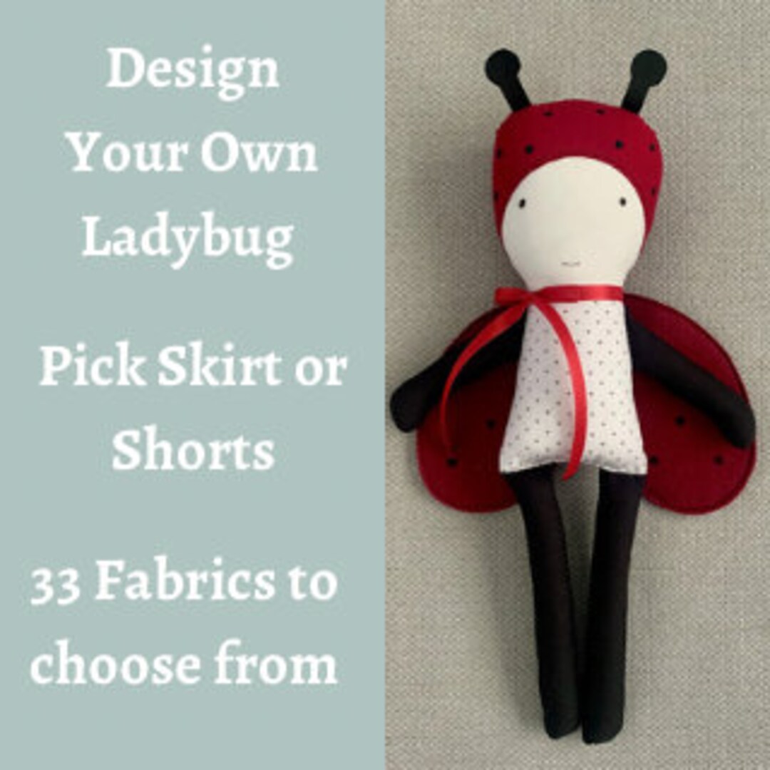 Ladybug Doll Custom Lovey Ladybug Plushy Design Your Own Woodland ...