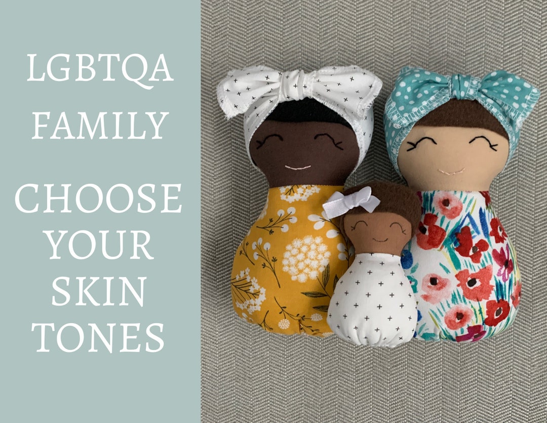 LGBTQ Family Rainbow Family Pride Family Lesbian Doll Two - Etsy