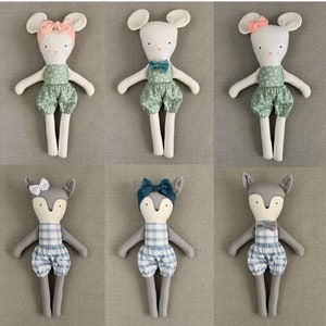 Custom Animal Doll Lovey Design Your Own Animal Cat Dog Mouse - Etsy