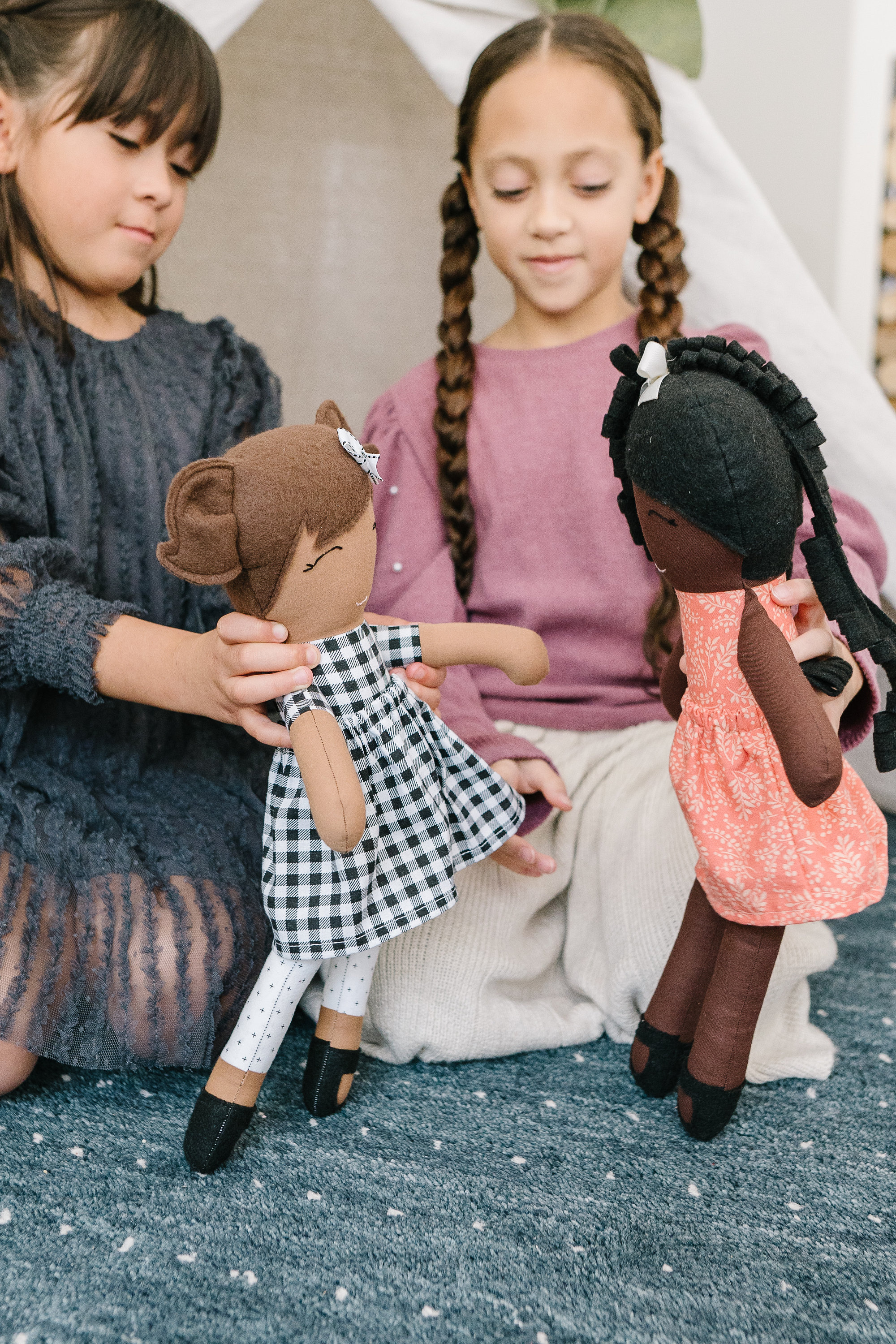 Brown Skinned Doll POC Doll Dark Skinned Fabric Doll Black | Etsy